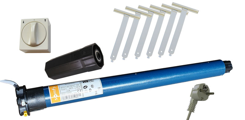 Somfy set rolluikmotor voor schakelaar, voor as 8k60 (LT50-serie ...